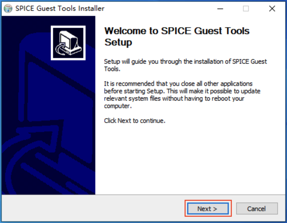 Installing the QXL driver using the SPICE Guest Tool | Installing the QXL driver on a Windows ...