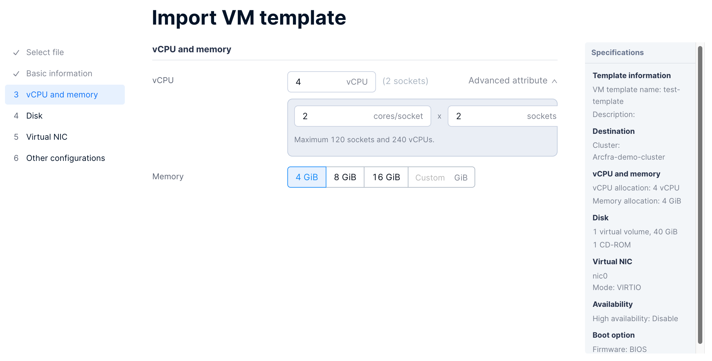 Prepare your virtual machine template | quick start guide | Arcfra Docs